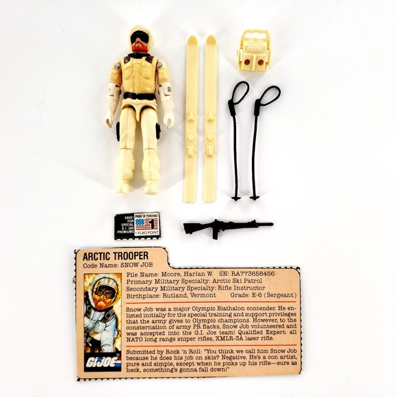 Toys | Vtg 1983 Gi Joe Snow Job V1 Figure 10 Complete W File Card Tight ...